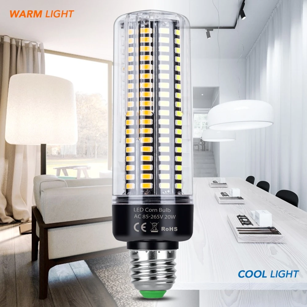 E27 Led Lamp Corn Bulb 220v E14 Led Light Bulb 110v 3.5w 5w 7w 9w 12w 15w 20w 5736 85~265v Led ...