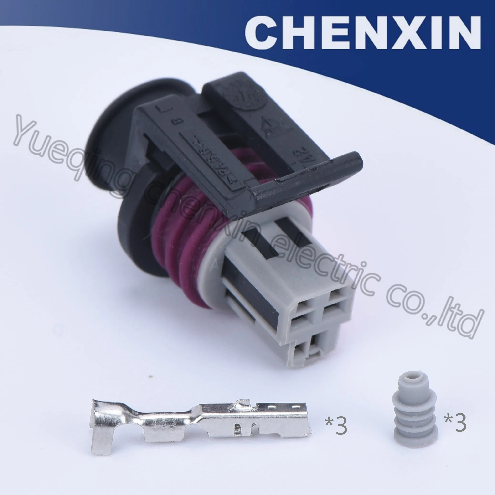 Preto 3p linha do carro de conector automático à prova dwaterproof água ...