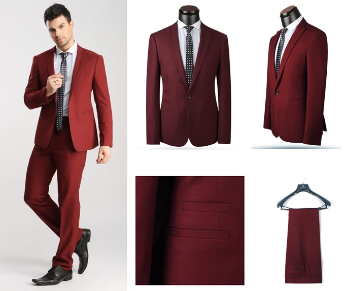 2015 Single Breasted One Button Suit for Men, Top Quality Straight Type ...