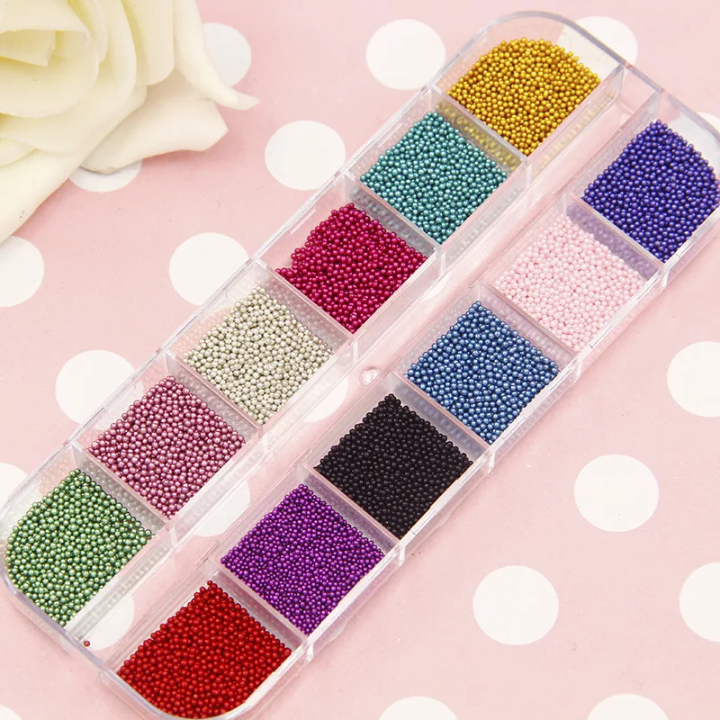 12 Color/Box Soft pottery Fruit slices Bead Filler For Nails Art Tips ...