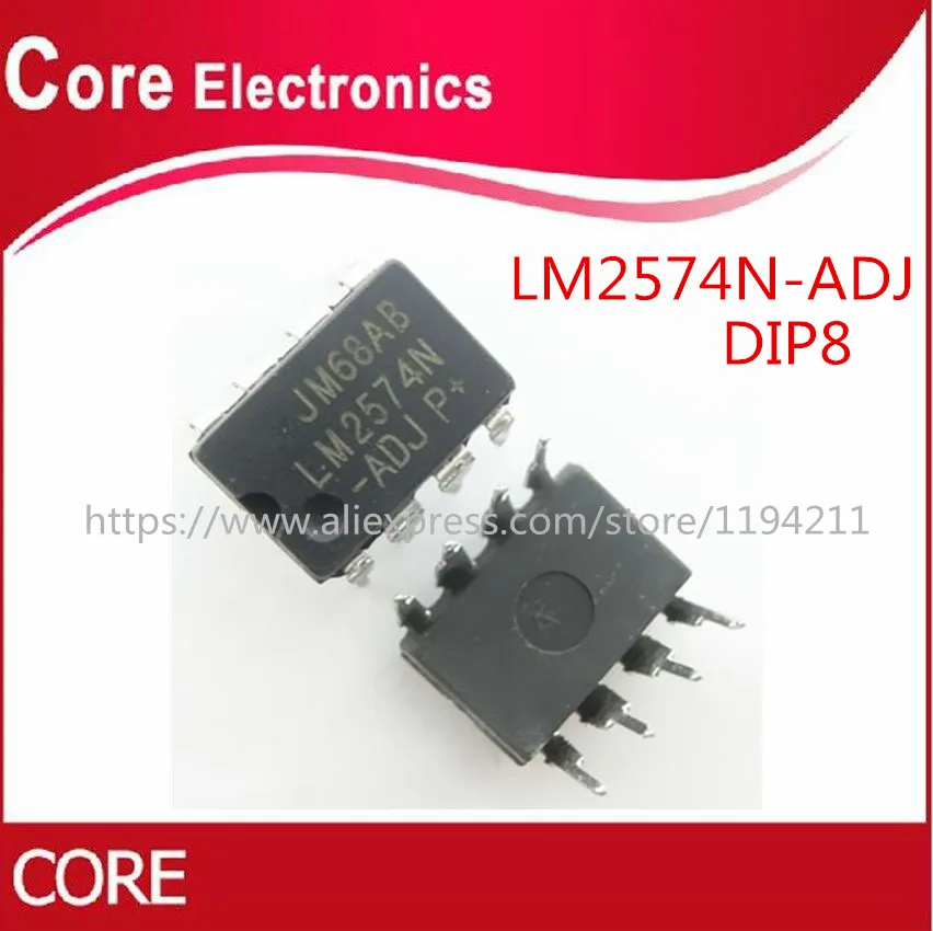 100 peças lm2574n lm2574 ic reg buck adj 0.5a 8 dip|Circuitos ...