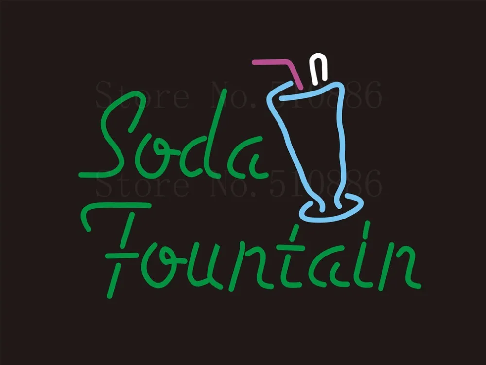 Letrero de neón personalizado, tubo de vidrio para fuente de Soda ...