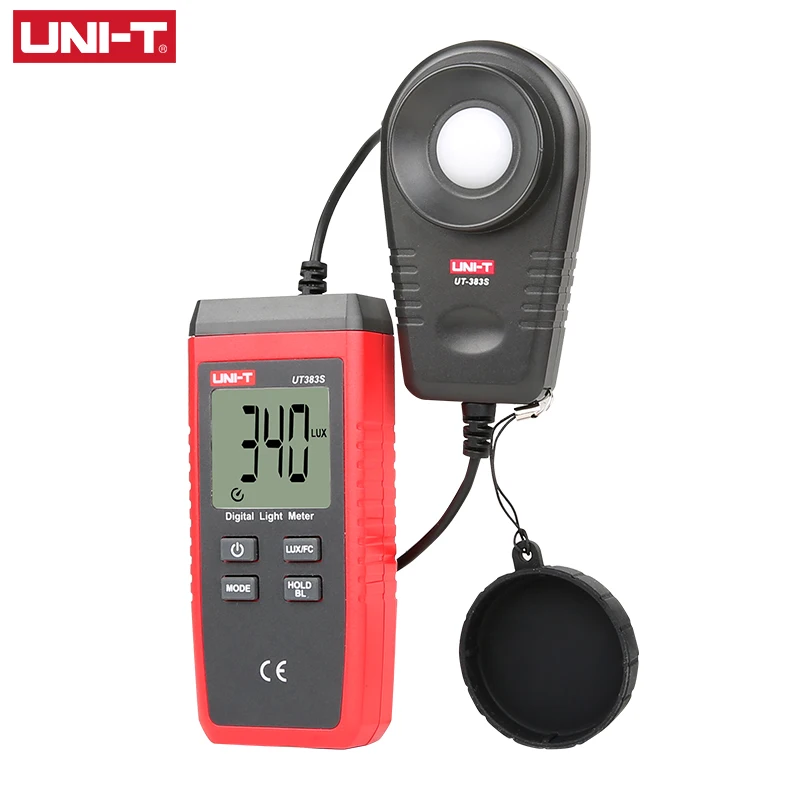 UNI T UT383S Luxmeter Digital Light Meter Handheld 199900 Lux FC Meter ...