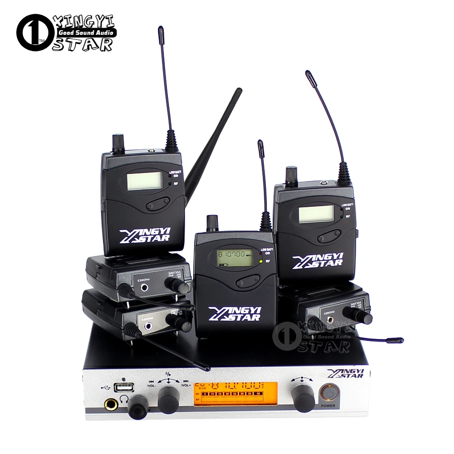 In Ear Monitor Wireless System Six Bodypack Receiver Professional Stage ...