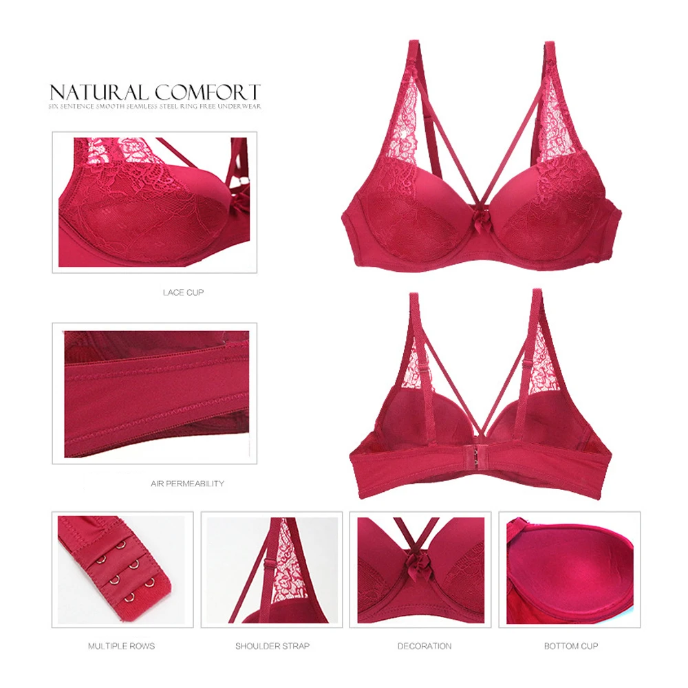 Perfering Hot Fashion French Lace Sexy Push Up Bra Set Underwear ...