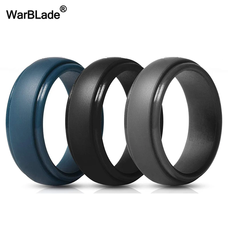 3pc-set-Men-Hypoallergenic-Flexible-Sports-Antibacterial-Silicone-Rings ...