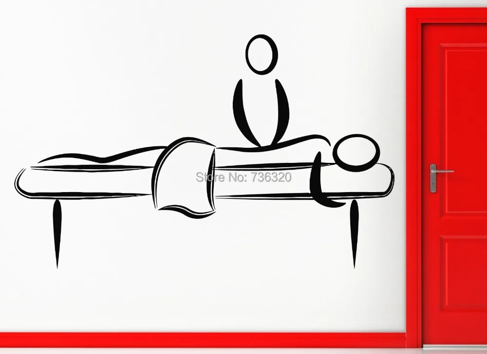 Fashiion Massage Vinyl Wall Decal Spa Beauty Massage Salon Wall Decor ...