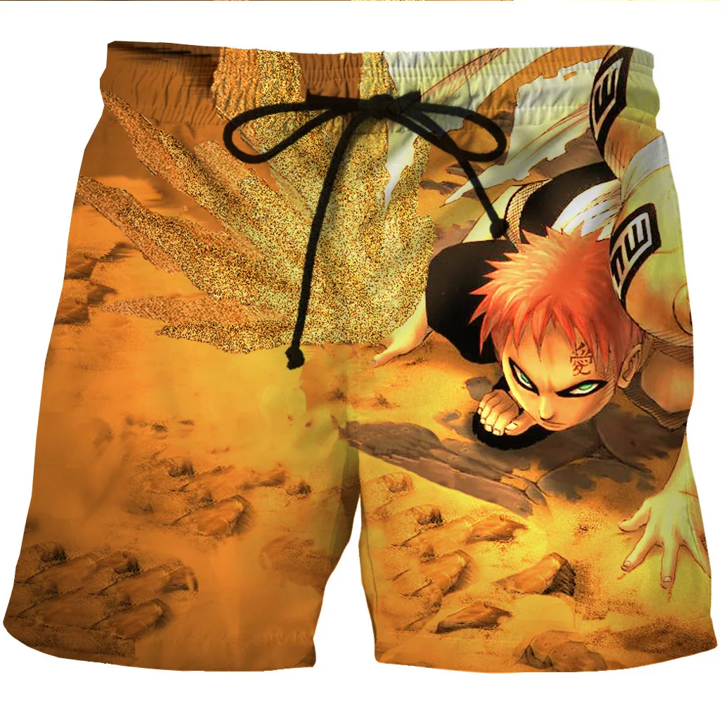 Cartoon Uzumaki Naruto Gaara 3d Print Beach Shorts Men Summer Surf ...