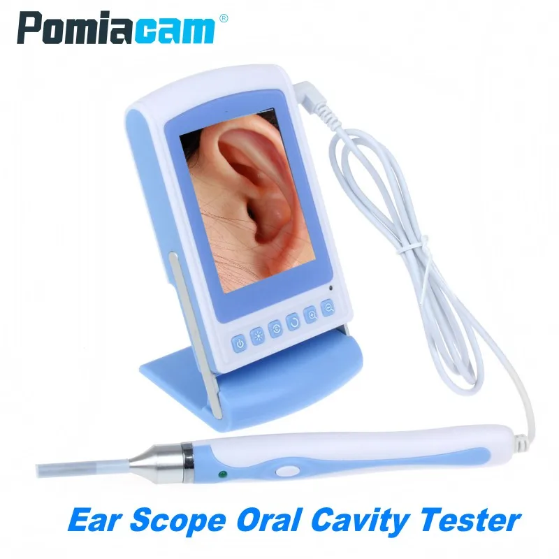 66c 3inch Lcd Family Healthcare Pocket Otoscope Nose Ear Inspection ...