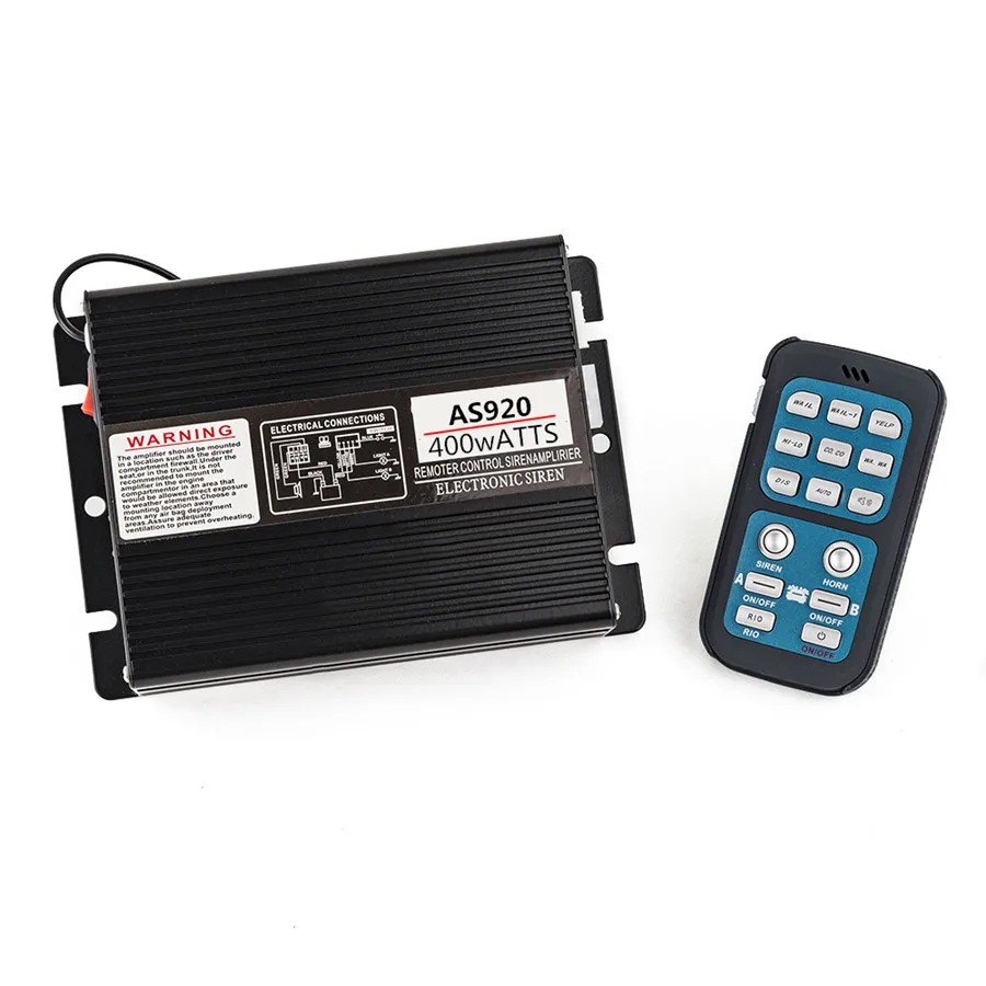 Universal 400W 8 Sound Loud Car Alarm Speaker Wireless Amplifier PA MIC ...