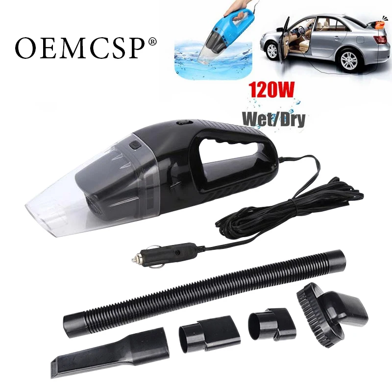 Portable Car Vacuum Cleaner DC12V Cable Length 5M 120W Super Suction ...