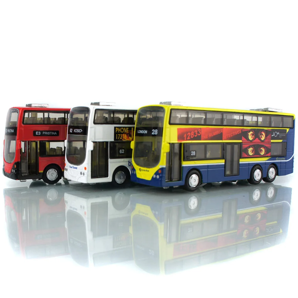 New Scale Diecast Metal Shuttle Bus Models Boys Gifts Alloy Toys Car ...