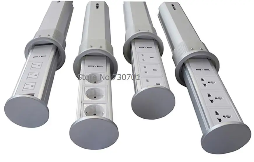 Automatic Pneumatic Air Spring Table Pop Up Socket With 3 Power And 2 ...