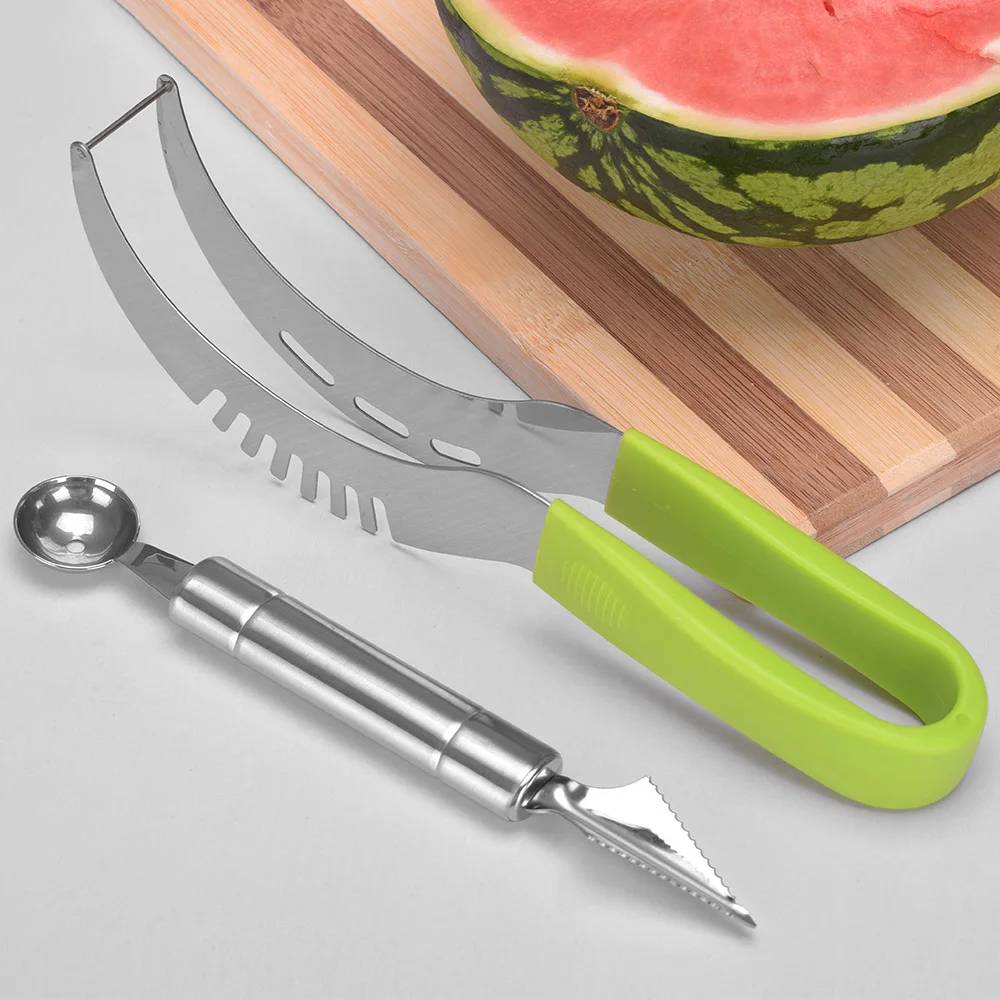 2 unids sandía Cutter slicer cuchillo corer Kitchen Tool Accesorios ...