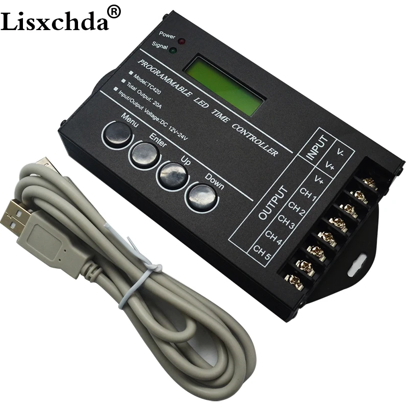 TC420 Time programmable LED Controller DC12V 24V 5Channel LED Timing ...