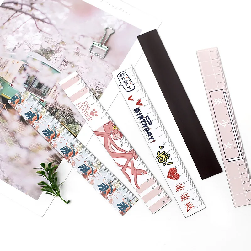 Magnet Flamingo Ruler Cute 18cm Bendable Measuring Straight Rulers ...