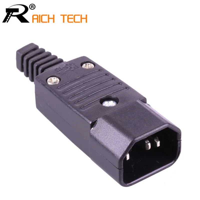 10pcs Male plug 220V DC/AC power jack terminal 3pin AC/DC plug power ...