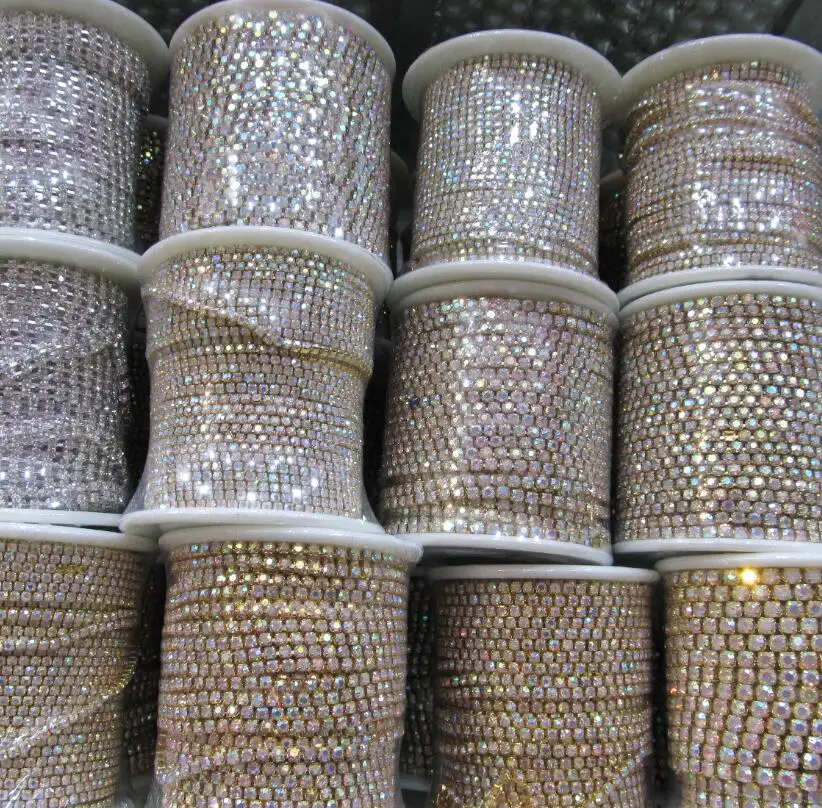 Ss28 Ss20-38 Big Stone Rhinestones Chain,gemstone Cup Chain Crystal ...