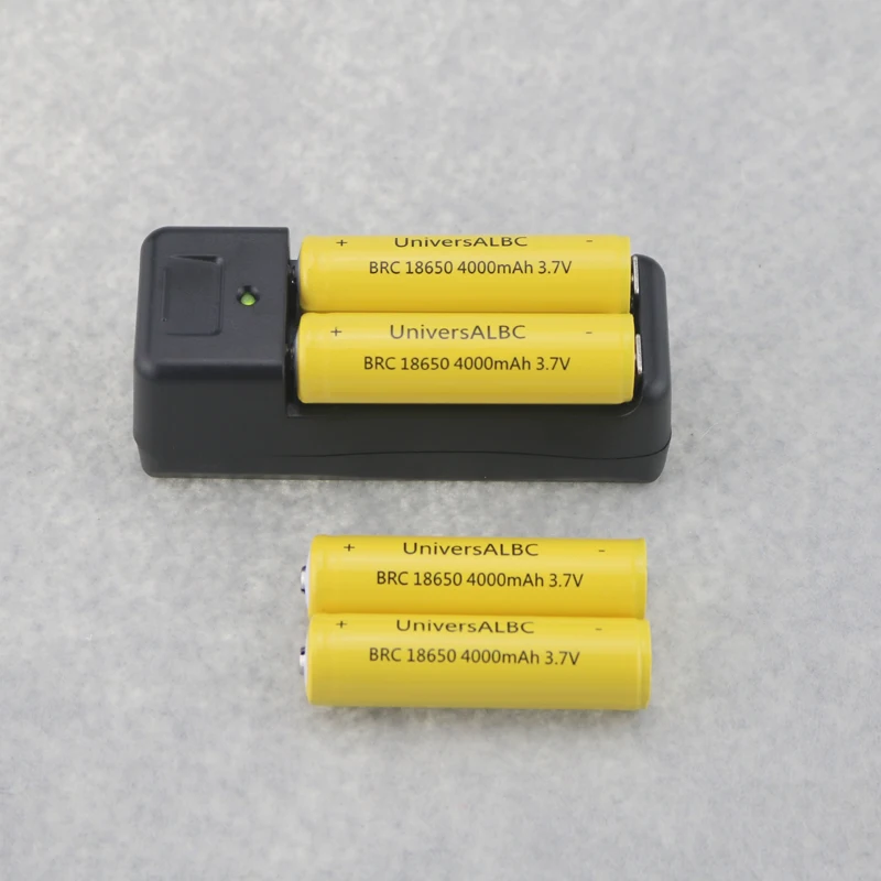 4PCS Rechargeable 18650 4000mAh 3.7V Li ion Protected Batteries With ...