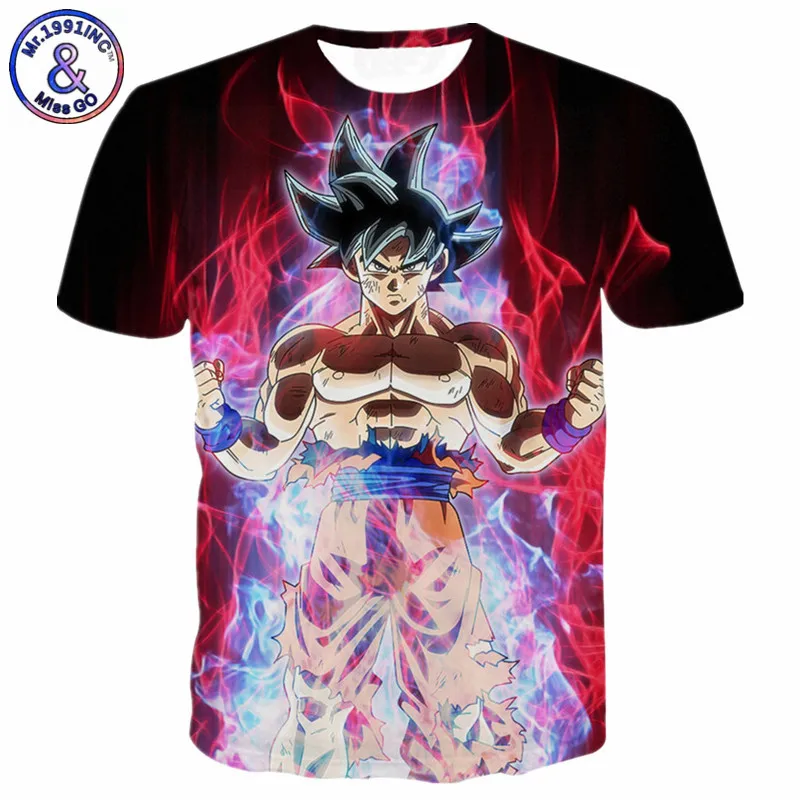 5xl Mens 3d Anime Dragon Ball T Shirt Ultra Instinct Super Saiyan