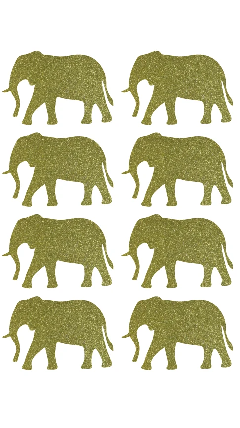 3.8x2.5cm Elephant gold glitter sticker label|labels|label labellabel ...