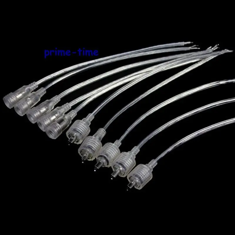 5pair Dc Male And Female Connector Transparent Waterproof Led Connector ...