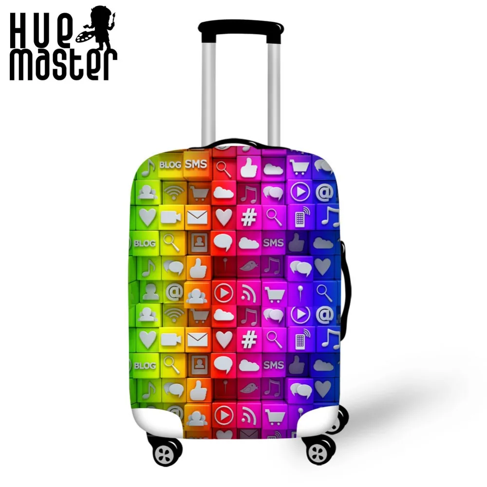 Luggage Cover Geometric Printing Cover for Suitcase Waterproof High ...