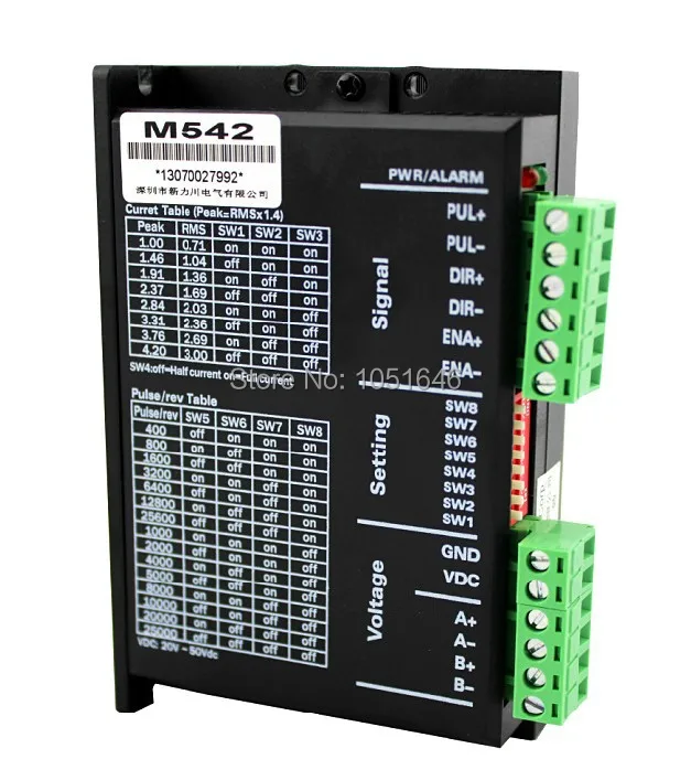 1pc CNC 4.2A DC24 50V 스테핑 스테퍼 모터 드라이버 컨트롤러 2H45B 대체 M542, 스테퍼 드라이버 M542 ...