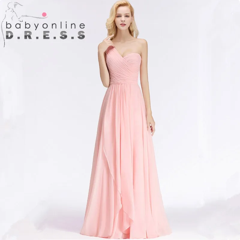 Charming One Shoulder Candy Color Evening Dresses Sexy Sleeveless Long ...