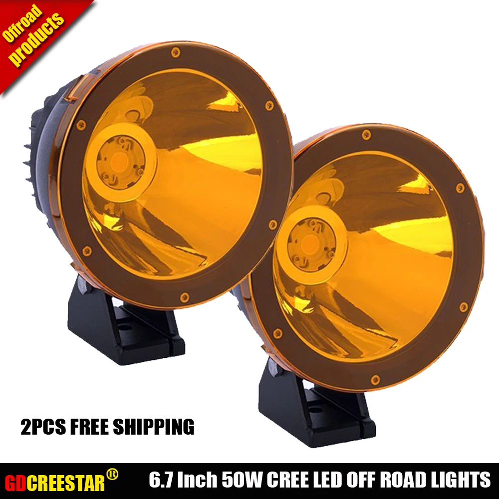 50W 6.7inch 12V 24V Off Road Led Light 1 x 50W Leds Spot Pencil Beam ...