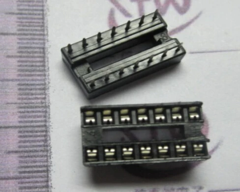 102pcs/lots DIP14 socket 14PIN socket Block DIP14 IC socket 14pin ...