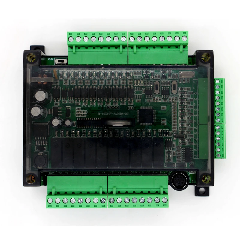 FX2N 20MR 8AD 2DA รีเลย์โมดูลบอร์ด32bit RS232 RS485 Modbus RTU สำหรับ ...