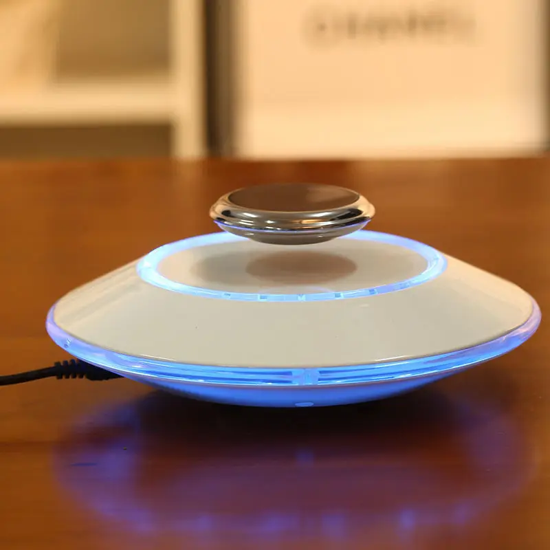 8 LED UFO Maglev Magnetic Levitation floating Rotating Display Holder ...