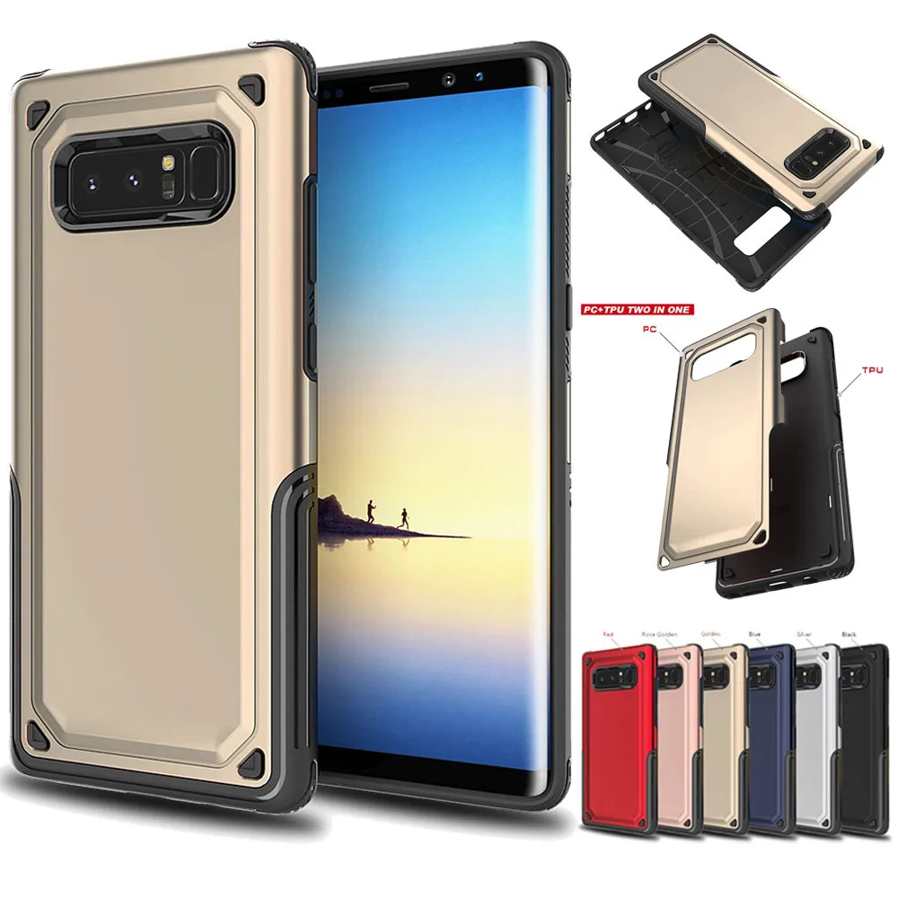 Carbon Fiber Shockproof Hybrid Armor Case Dual Layer Flexible Soft Tpu