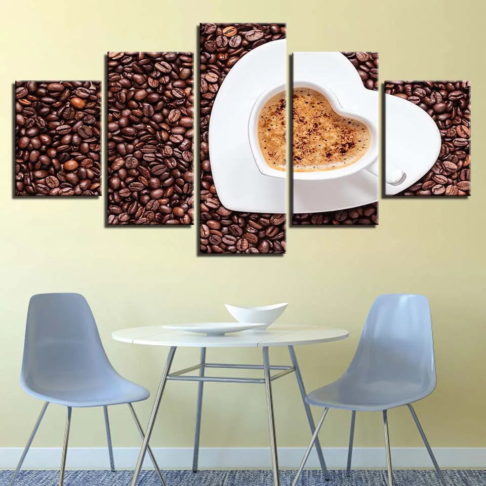 Canvas Painting Framework Wall Art Restaurant Home Decor 5 Pieces HD ...