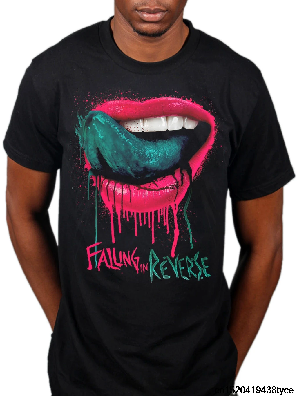 Gildan 2017 Men'S Falling In Reverse Dripping Lips T Shirt Rock Band ...