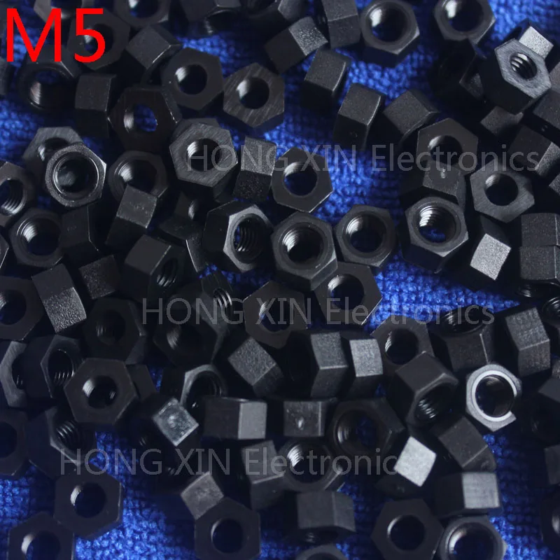 M5-1-pcs-black-nylon-hex-nut-5mm-plastic-nuts-standards-Hexagonal-PC ...