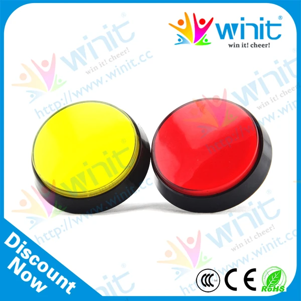 60mm Round Flat Waterproof Illuminated Electric Push Button Micro Switch Momentary 12v With Led ...