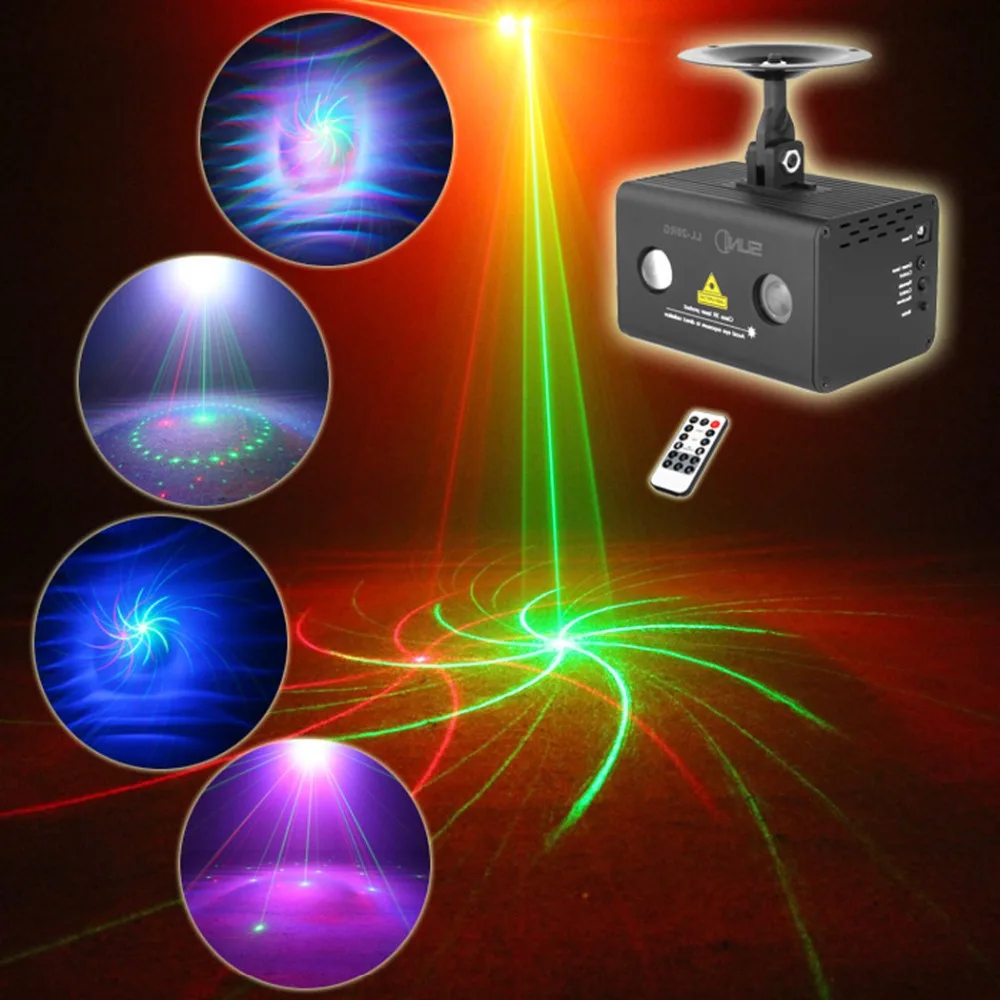 9 Pattern Laser Light LED Stage Lighting Wave Effect DJ Projector Party ...