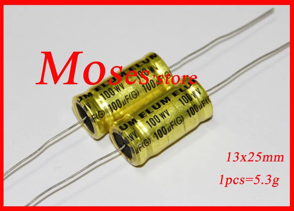 100V 100Uf 100% ใหม่ Axial NP Bipolar 13x25mm