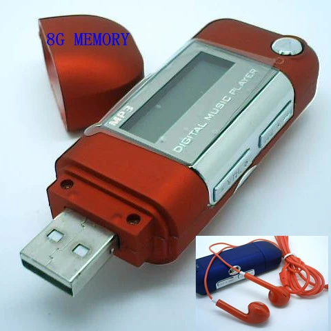 2013 New wholesales AAA battery USB Digital mp3 Player with 8GB memory ...