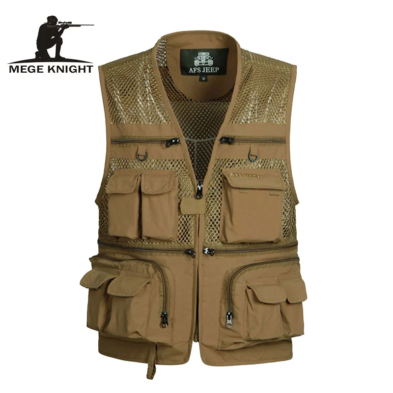 Summer Men Vests Male Mesh Breathable Camouflage Vest Reporter Multi