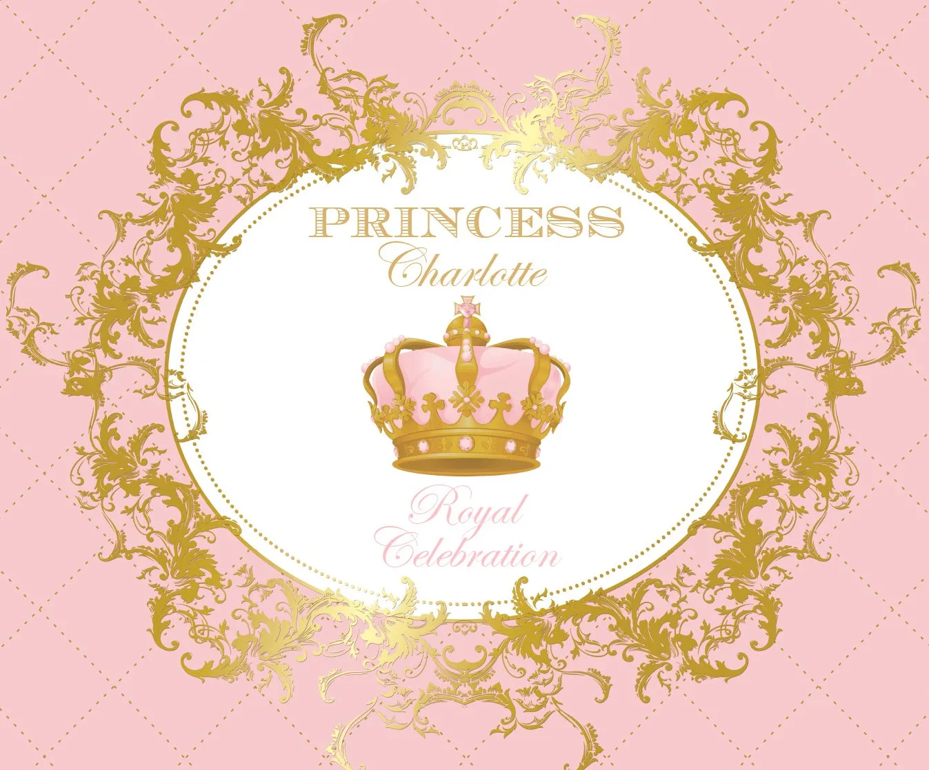 Pink And Gold Princess Background