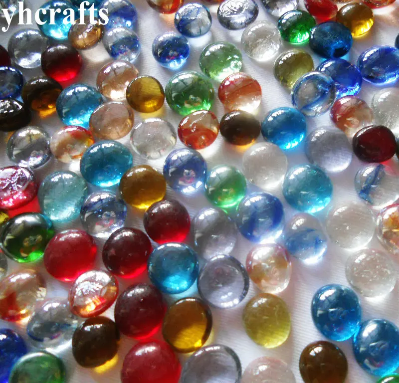 180pcs450gramlotmix 15cm Round Glass Beadsglass Mosaic Diy Mosaic Art Craft Material