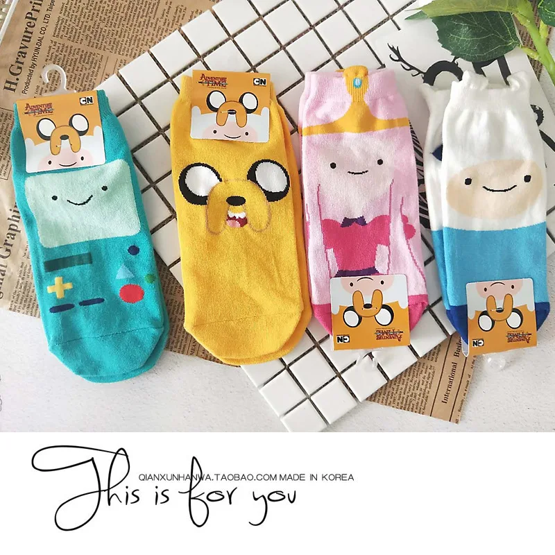 Anime Adventure Time with Finn and Jake socks women Finn cotton sock ...