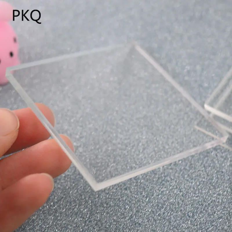 10pcs 1mm/2mm 5 sizes Thickness Clear Acrylic Perspex Sheet Cut Plastic ...