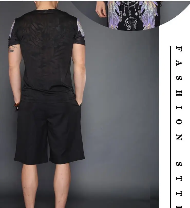 Fitness Tracksuit Summer Suit Men 2018 new design man set - buy at the ...