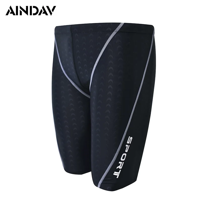 Professional Quality Men Competitive Swim Trunks Shark Skin Swimwear ...