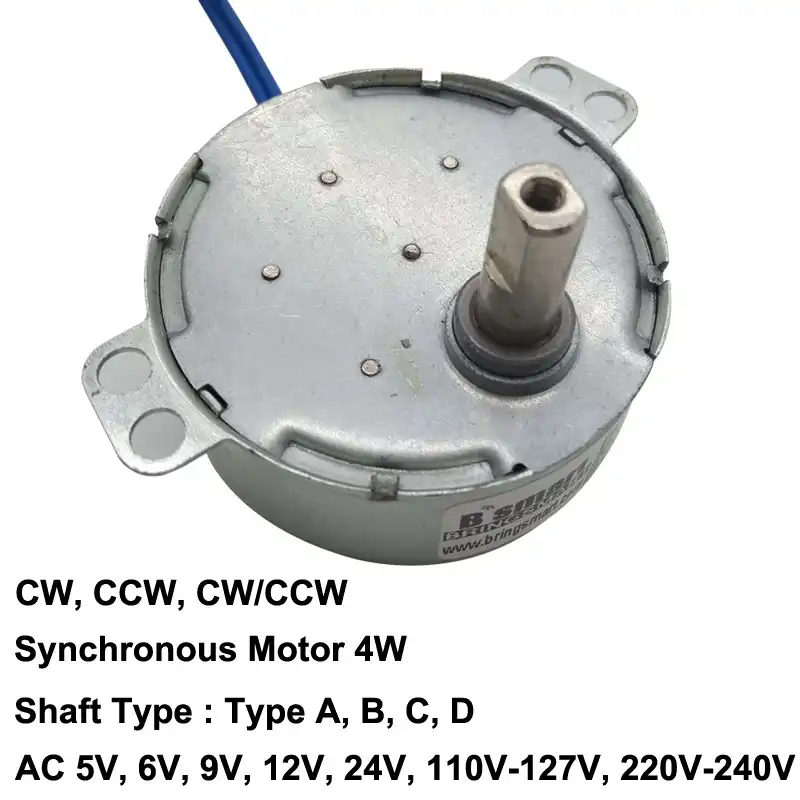 AC 5V 6V 9V 12V 24V 110V 127V 220V 240V Synchronous Motor 4W 0.9 70RPM ...