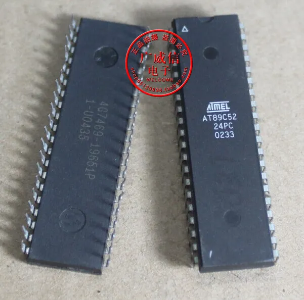New original AT89C52 24PC AT89C52 DIP40 flash microcontrollers ...